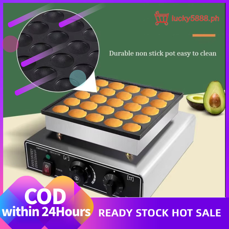 Commercial Electric 25 Holes Mini Dutch Pancake Maker Machine 900w ...