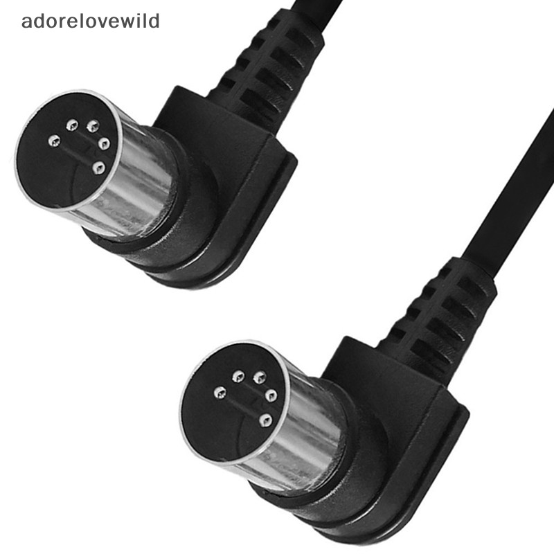 ALW Double 90 Degree Right Angle MIDI 5 PIN Male To MIDI 5Pin DIN Plug ...