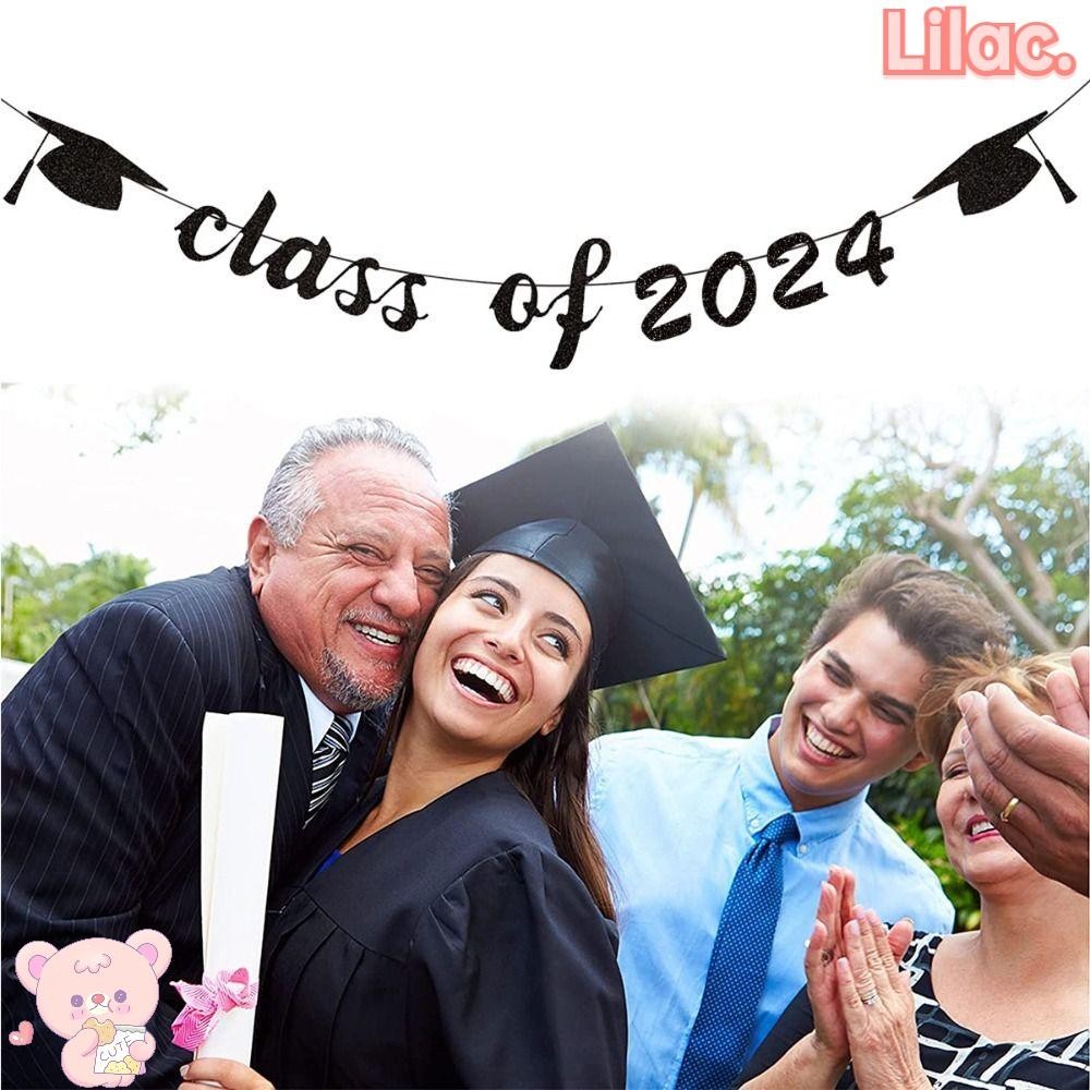 LILAC Graduation Banner, Graduation Ceremony Bachelor's Hat Hanging ...