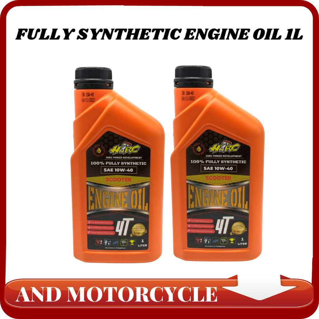 MOTORCYCLE HIRC FULLY SYNTHETIC ENGINE OIL 1 LITER | Shopee Philippines