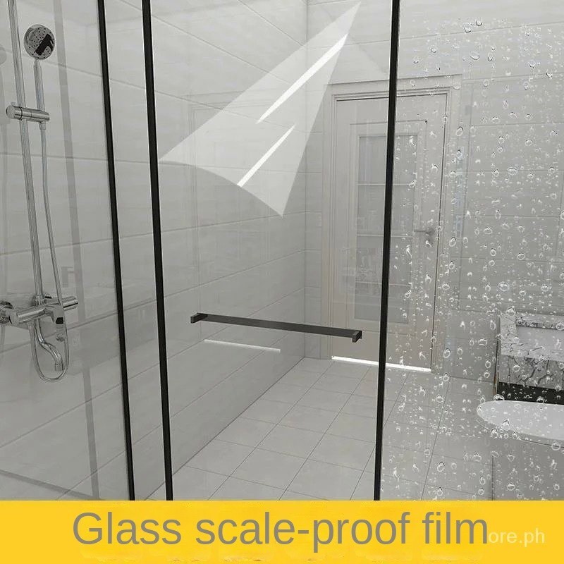Bathroom Glass Waterproof Film Transparent Self-Adhesive Bathroom ...