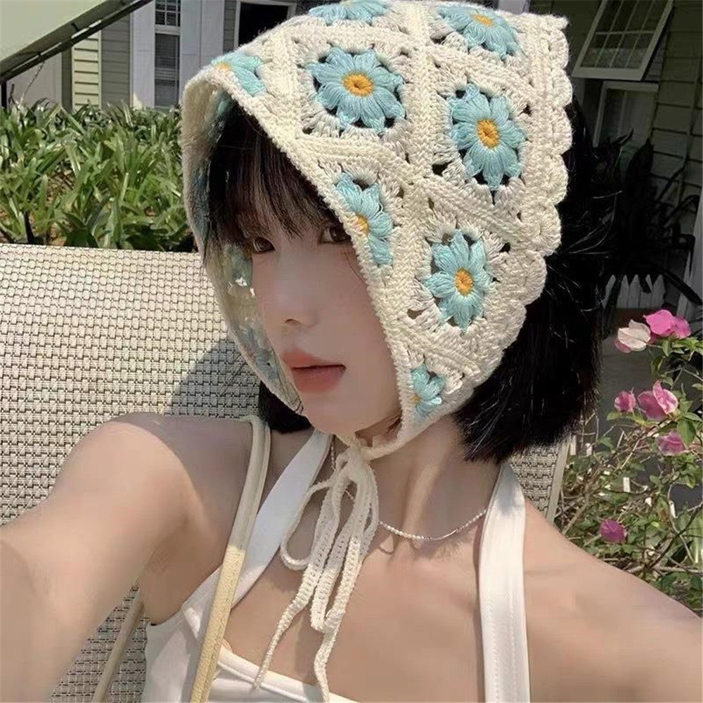 Beautiful Colorful Triangle Turban Head Kerchief Cotton Hair Bandana ...