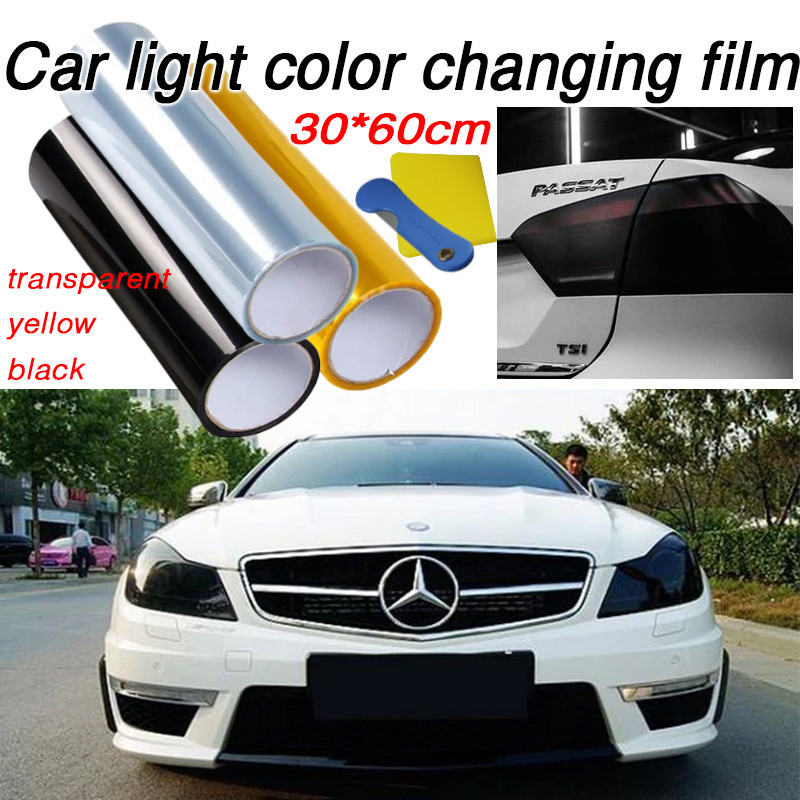 30 x 100cm Car Tint Headlight Taillight Vinyl Car Sticker Film Car Head ...