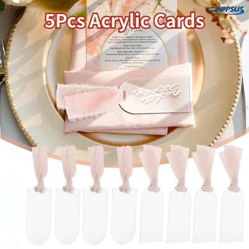 Blank Acrylic Wedding Guest Reserved Seat Sign Cards- DIY Table Setting ...