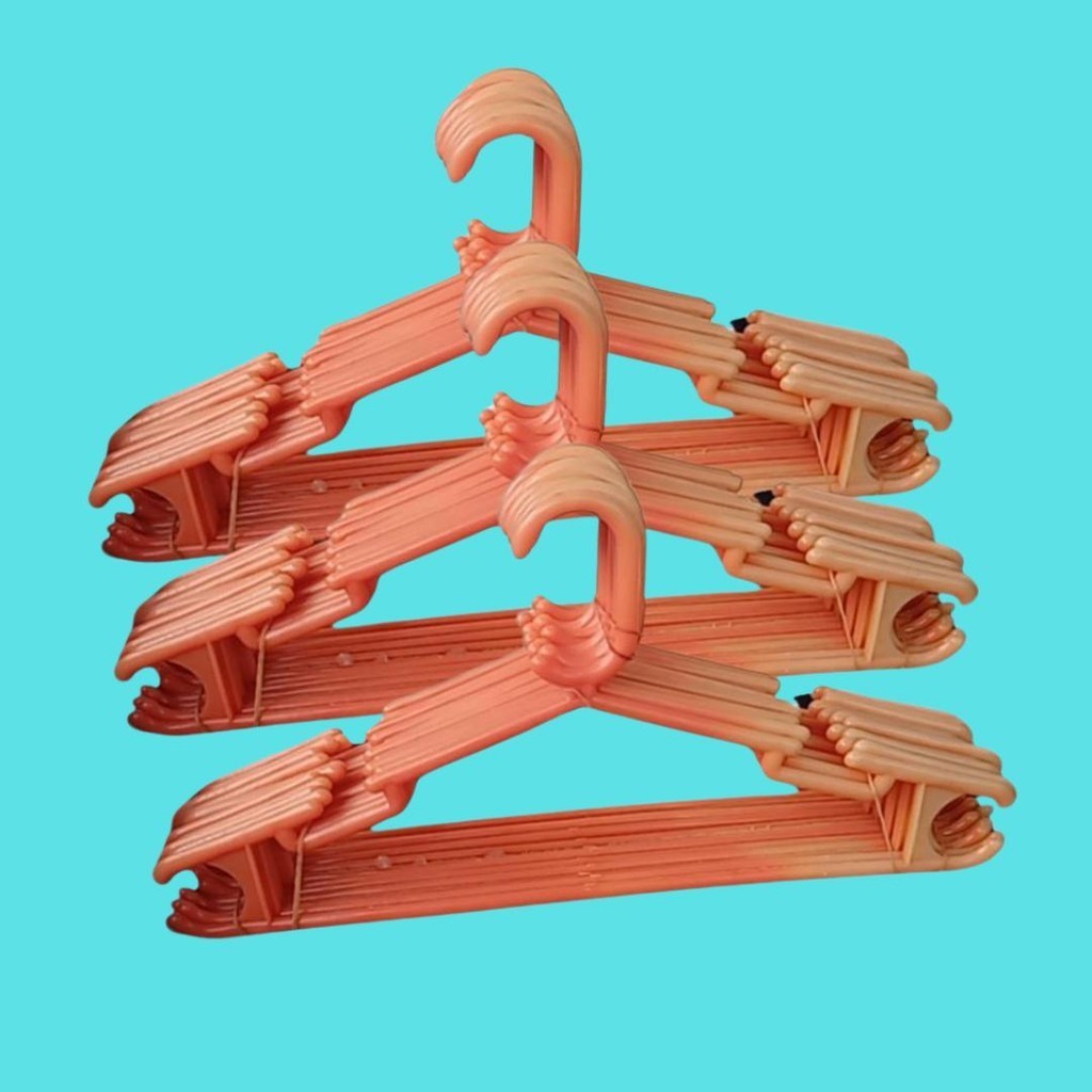 Edepot 3 DOZEN ROUND ADULT HANGER COLORED PLASTIC Organiser Hanging ...