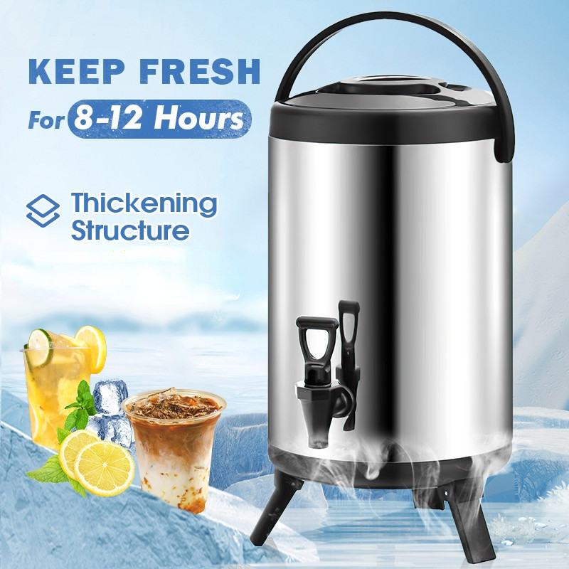 Milk Tea Thermos Bucket Stainless Steel Double Insulator Thermos Bucket ...