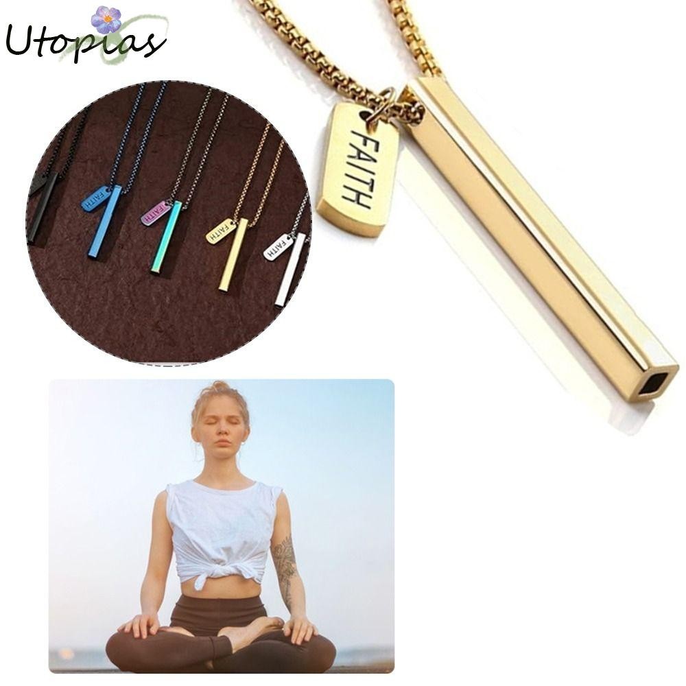UTOPIAS Mindful Breathing Necklace, for Breathing Exercises Stress ...