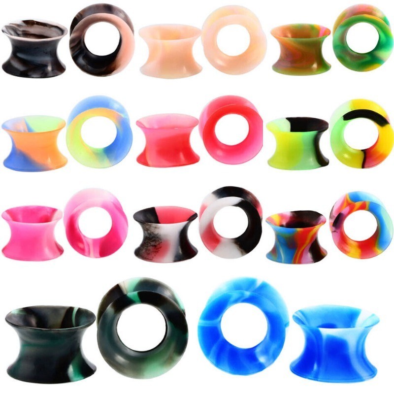 11Pairs Camouflage Ear Flesh Tunnels Ear Plug Expanders Lobe Stretcher ...