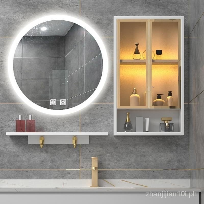 Bathroom Smart Mirror Cabinet Single Wall-Mounted Bathroom round Mirror ...