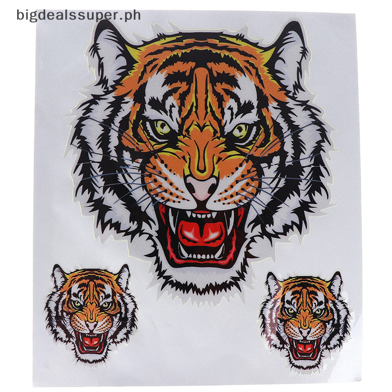Pro 1 Sheet Three Tiger Heads Car Motorcycle Vinyl Decal Auto Styling ...