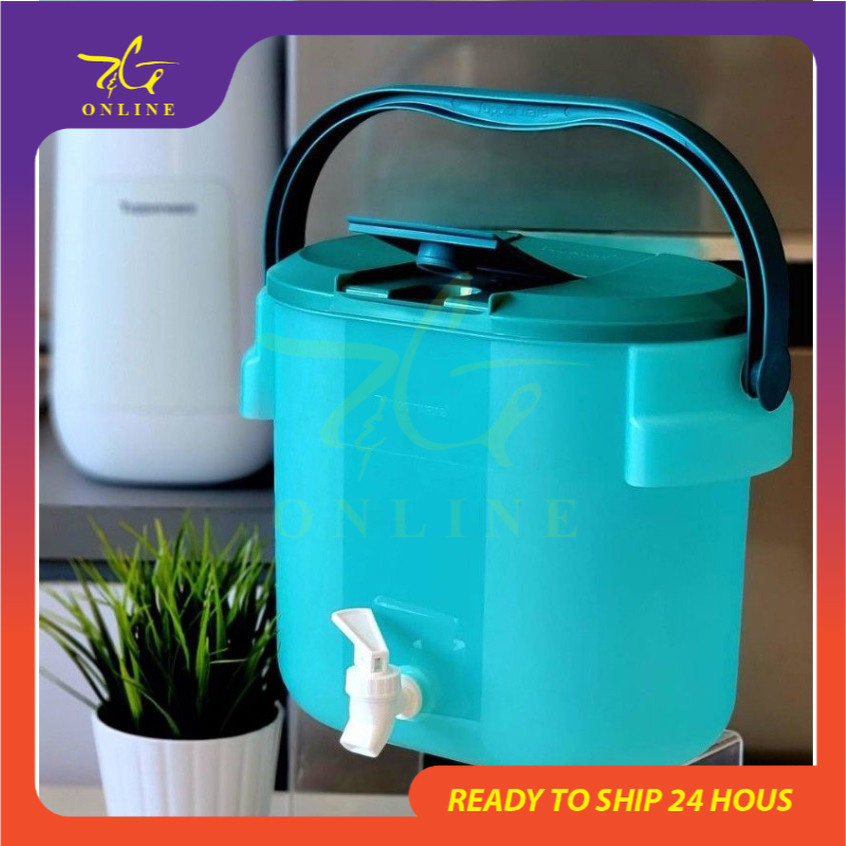 Tupperware 8.7L Outdoor Cooler Handle Pink Maroon Beverage Buddy Water ...