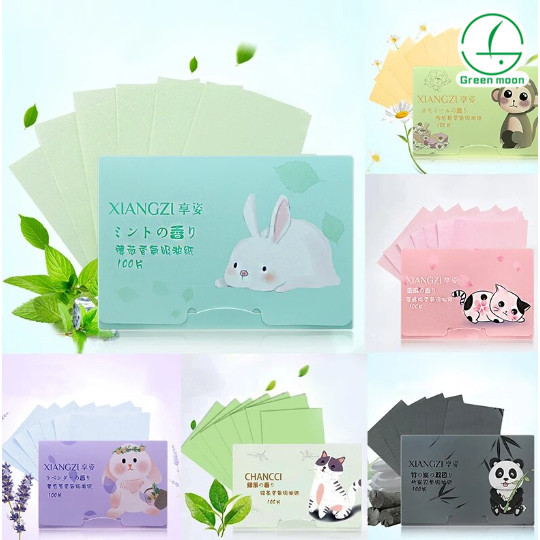 100pcs Natural Green Tea Oil Absorbing Tissues /Premium Face Oil ...
