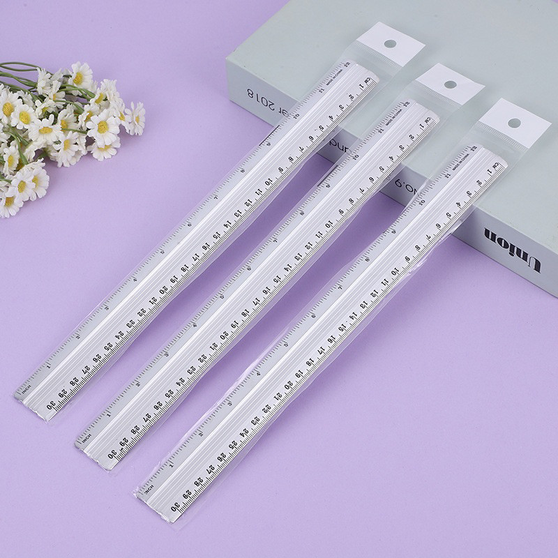 Ruler 12Inches Aluminum Ruler 30cm Rulers | Shopee Philippines