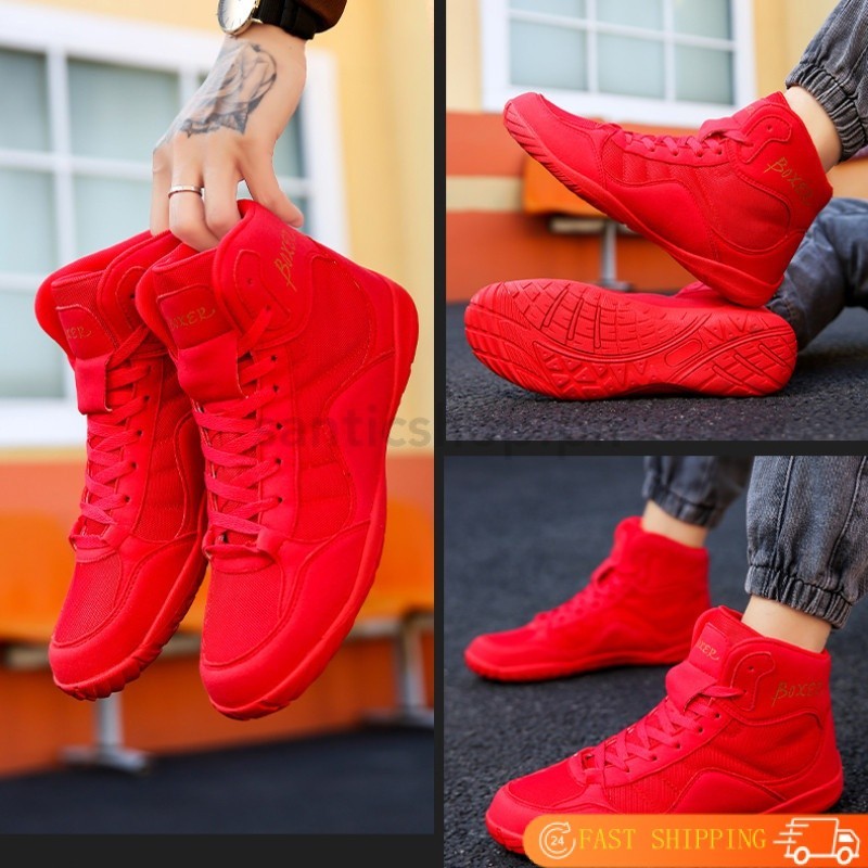 Boxing Wrestling Shoes Durable Foot Protection Training Shoes Men's ...