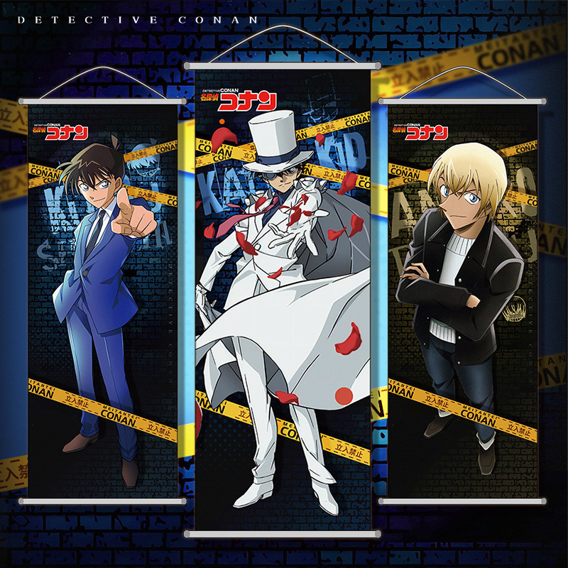 Detective Conan Poster Hanging Cloth Poster Silk Anime Hanging Painting ...