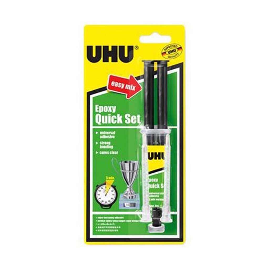 Uhu Glue Extra Concentrate 14ml. Epoxy Quick Set Easy Mix Ultra Quick ...