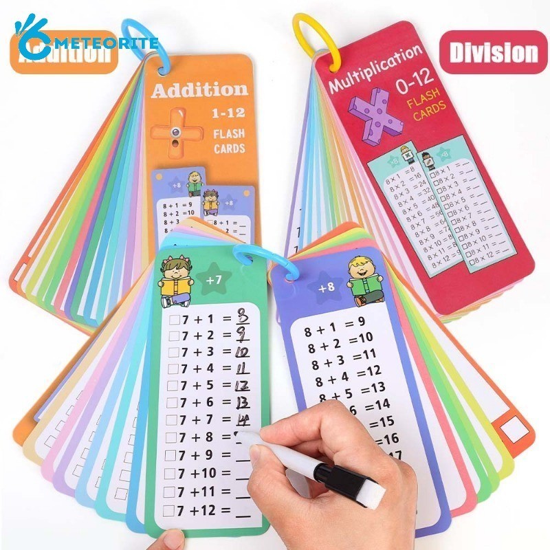 Addition Multiplication Math Learning Training Cards - Early Education ...