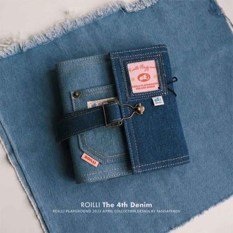 [jintu] Hot Sale Denim Binder Blank Notebook A7 Diary A6 Inner Page Id ...