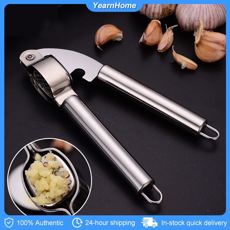 Garlic Press Crusher Stainless Steel Garlic Press Hand Presser Garlic ...