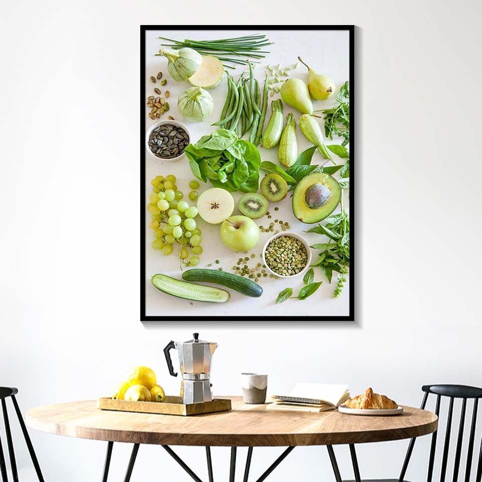 Canvas Print Nordic Minimalist Wall Art Vegetable Fruits Home Decor ...