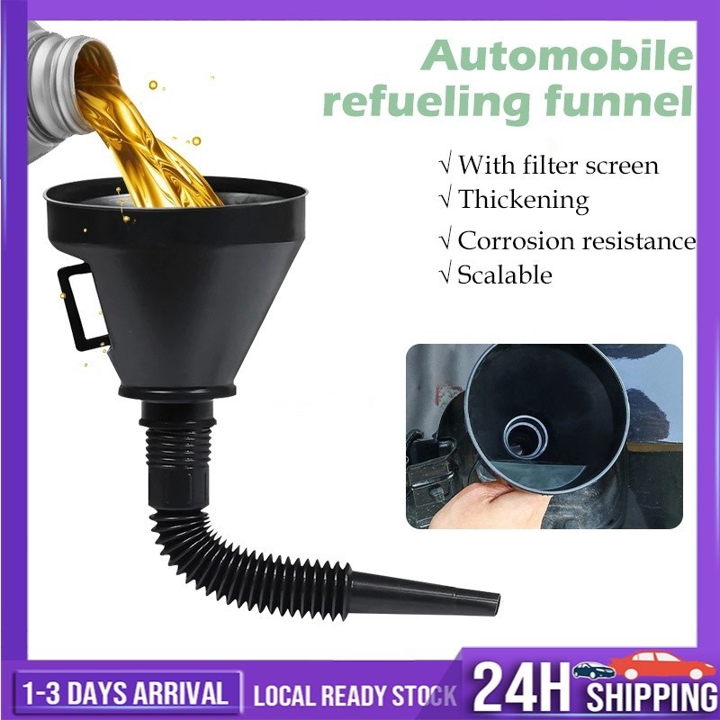 Car Motorcycle Gasoline Anti-Spill Funnel Filter / Portable Car ...