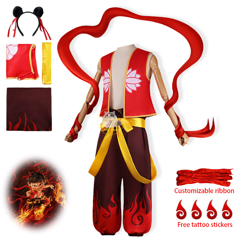 Movie Nezha Cosplay Nezha Birth of The Demon Child Cosplay Costume Red ...
