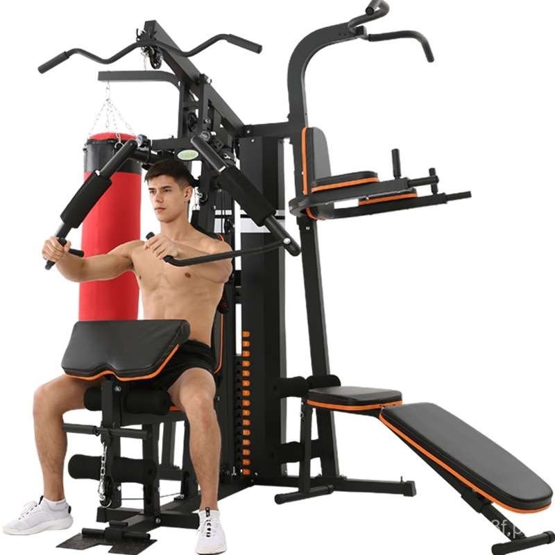 Home Gym Equipment for Men Full Set with Lat Pulldown Rack, Indoor ...