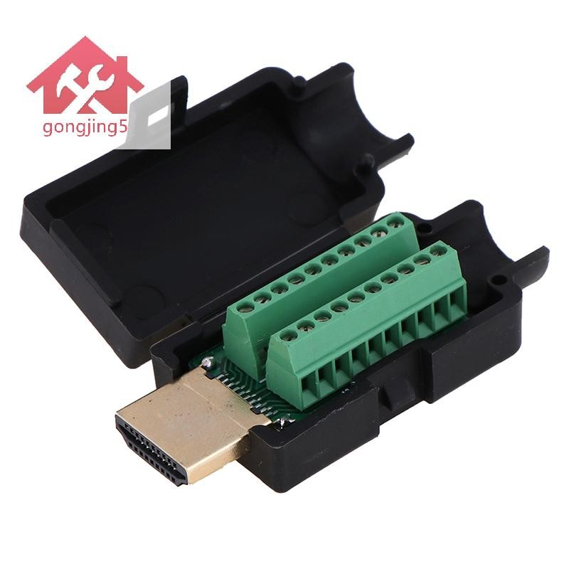 IGO HDMI Male 19P Plug Breakout Terminals Solderless Connector With ...