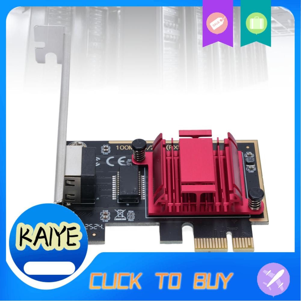 Kaiye PCIe 2.5G Ethernet Card 10 100 1000M Gigabit Dual NIC with Wake ...