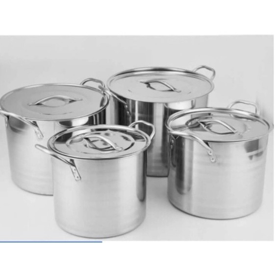 8 Piece Set / 4PCS Stainless Steel Cooking Stock Pot | Shopee Philippines