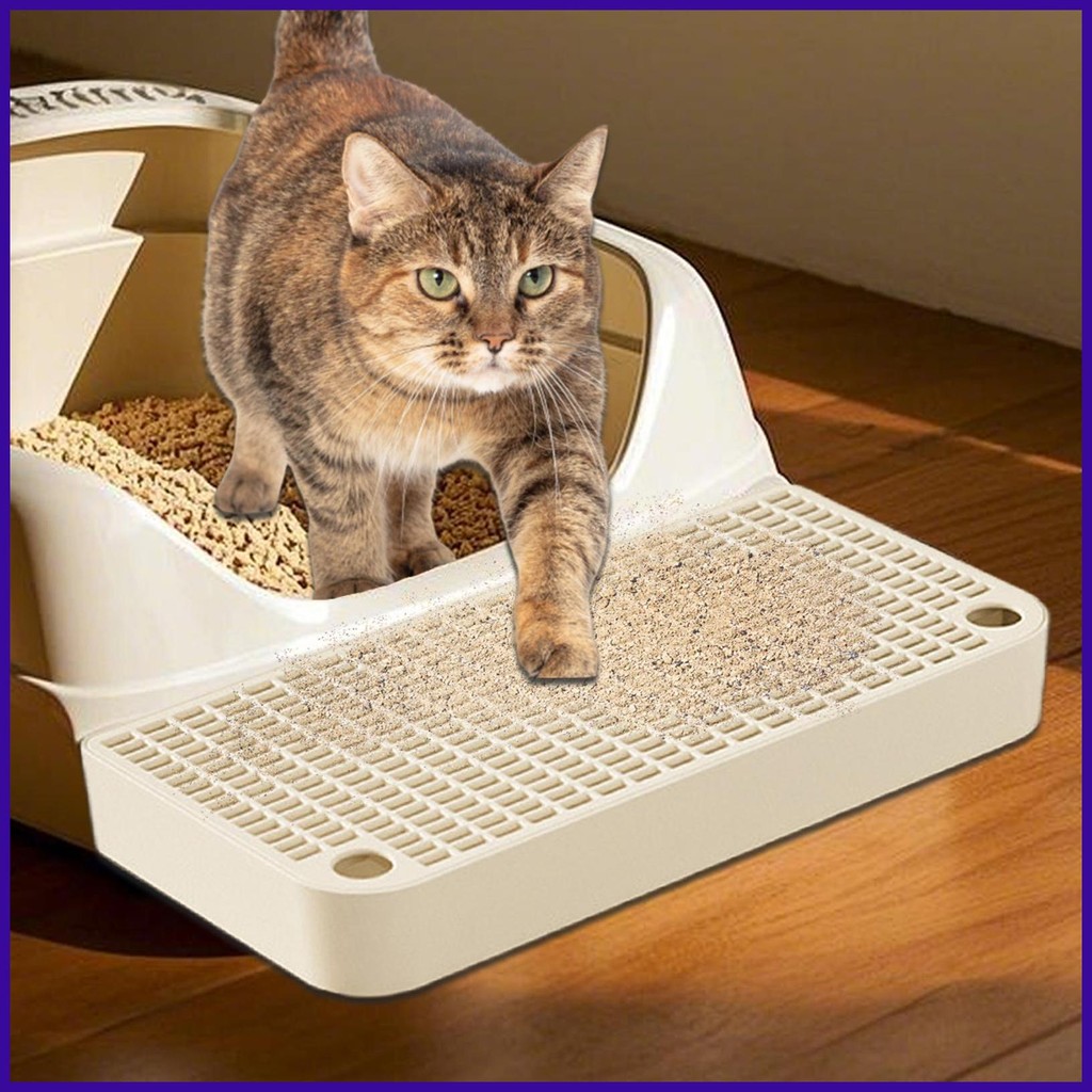 Cat Ramp Litter Box Step Double Layered Litter Trapper with Filter ...