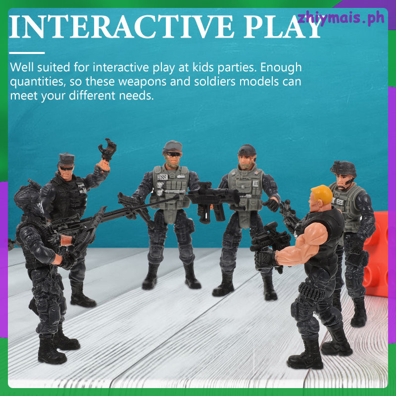 6 Pcs Mini Soldiers Figures Miniature Toy Model Toys Educational ...
