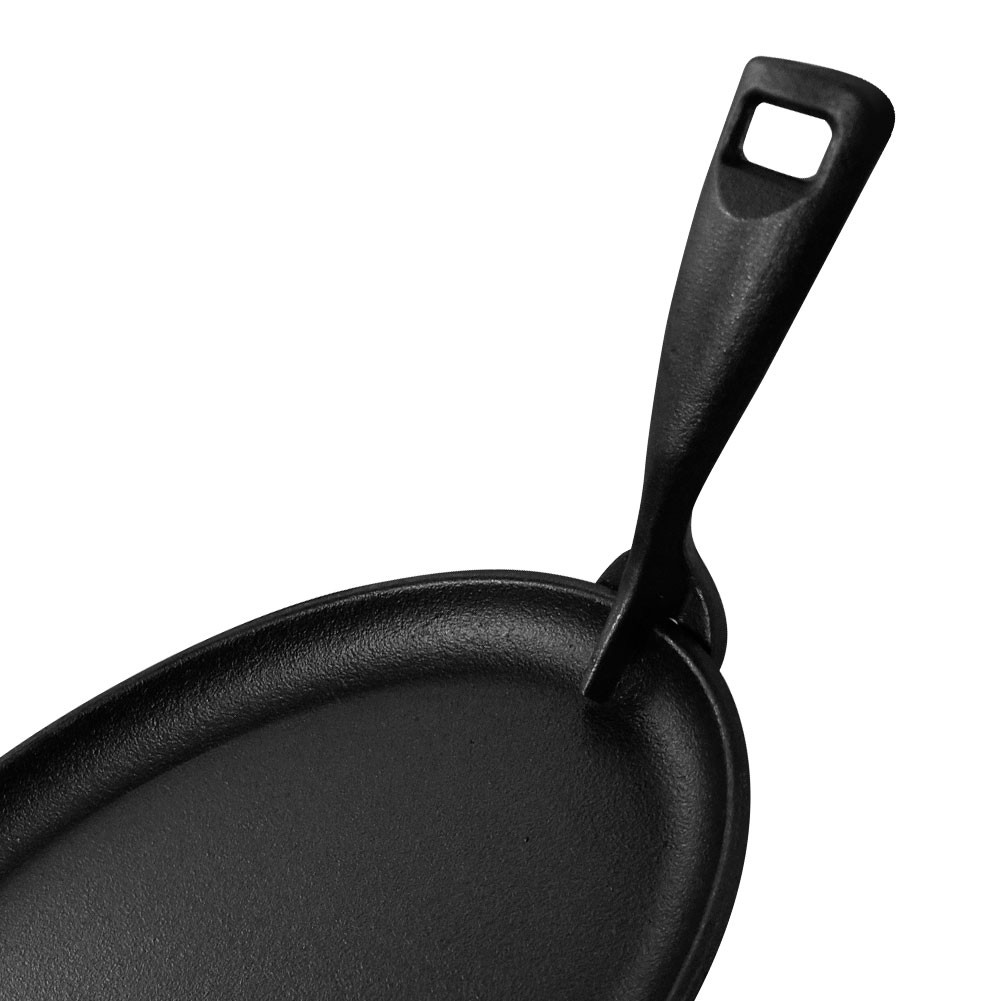Cast Iron 10.6 X 6.89in Griddle Oval Shape Griddle Pan for Home Or ...