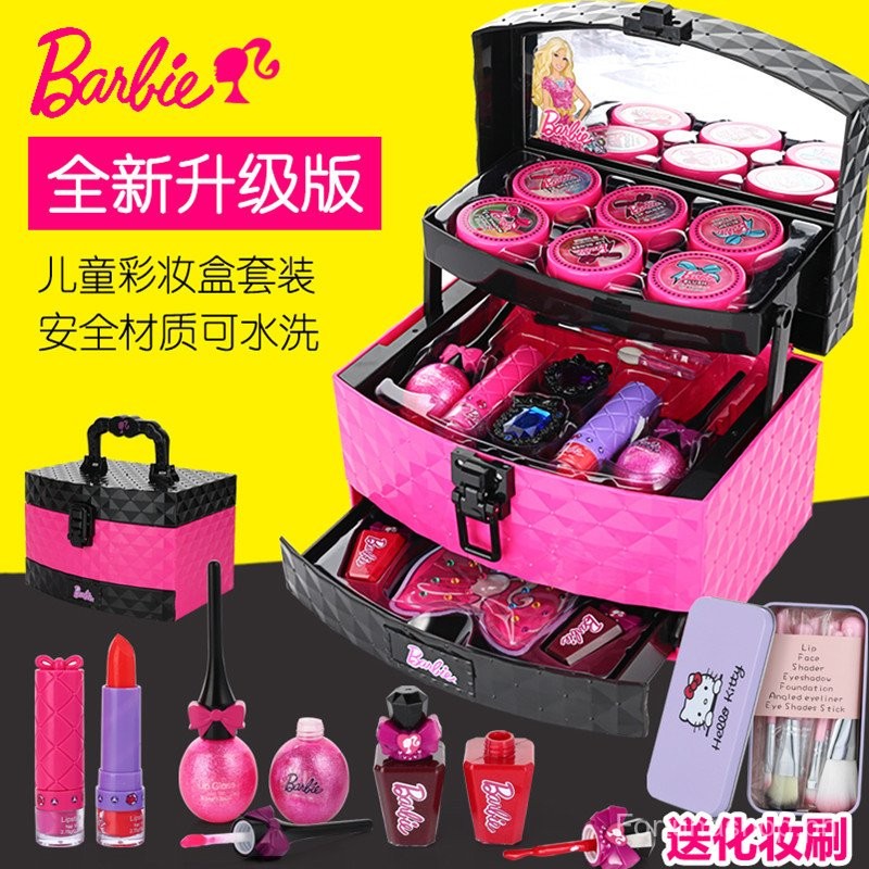 Barbie Children's Cosmetics Princess Makeup Box Set Non-toxic Little ...