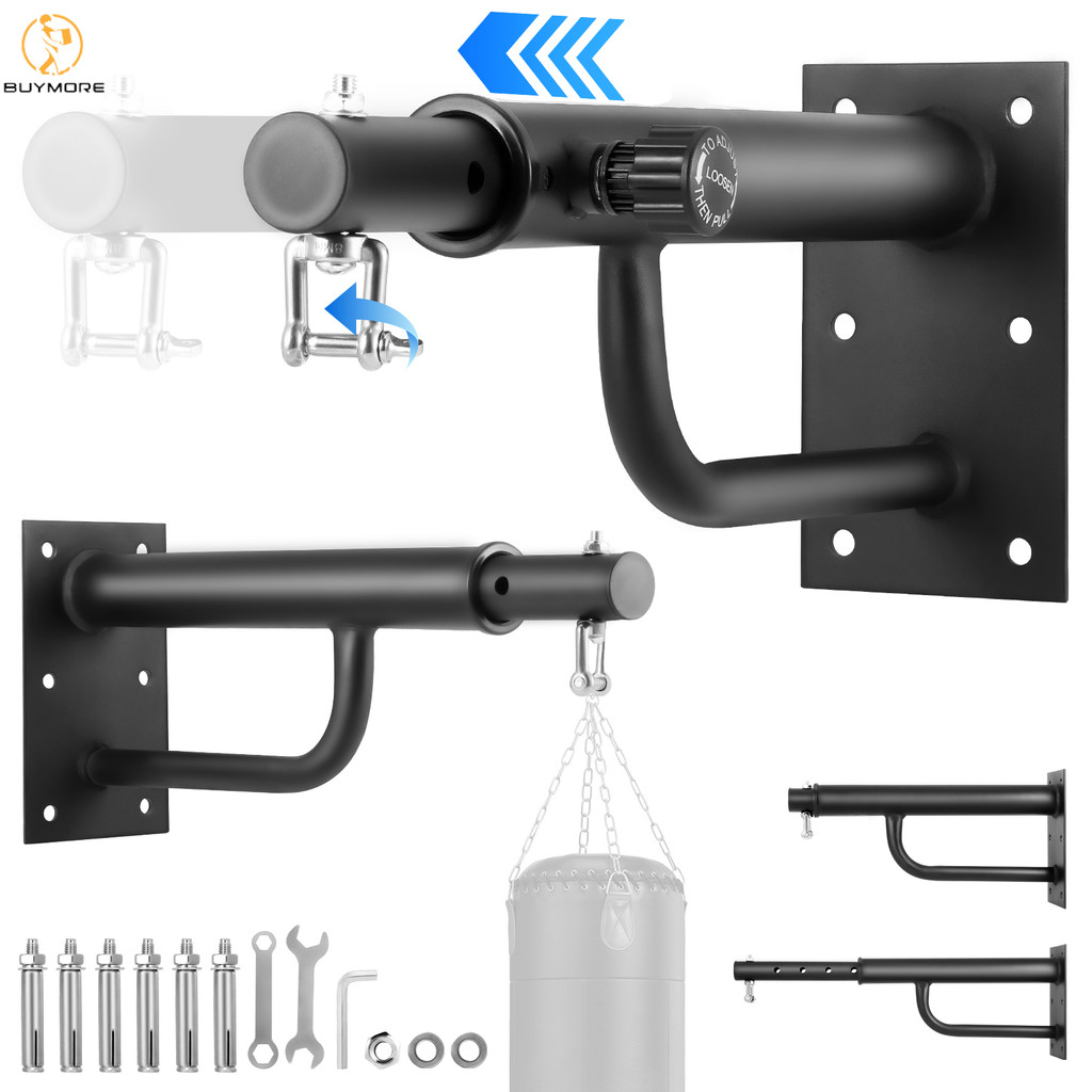 BUYMORE Adjustable Boxing Bag Wall Mount, Wall Mount Boxing Bag Stand ...