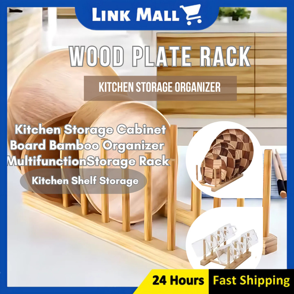 Link Wooden Dish Rack Dish Drainer Bamboo Rack Rak Pinggan&Mangkuk ...