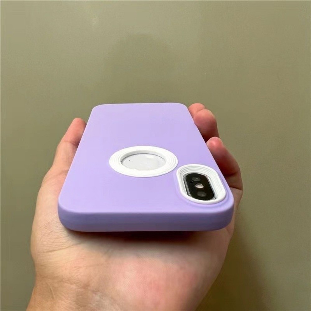 Hollow solid soft liquid silicone phone case suitable for iPhone X XS XR XSMAX 11 12 13 14 15 ...
