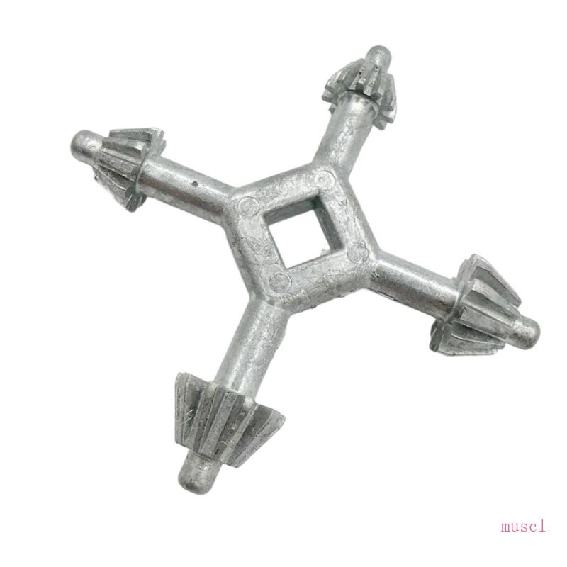 musc Practical Four Head Key Tool Wrench Drill Chucks Key 4 Way Drill ...