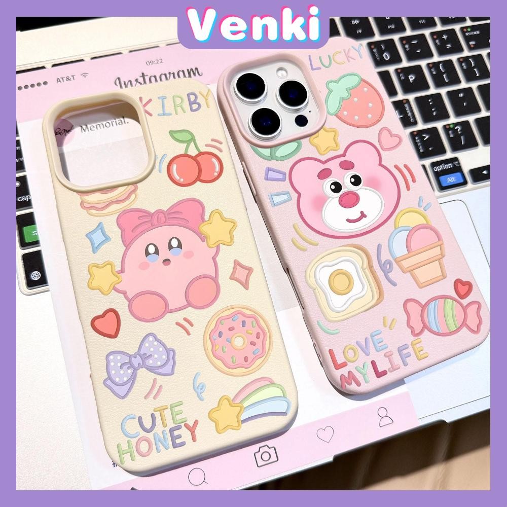 Venki - For iPhone 16 Pro Max iPhone 11 Case Leather Texture Candy ...