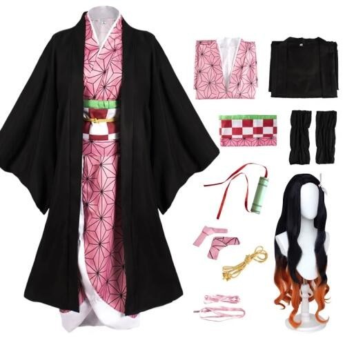 Nezuko Cosplay Anime Demon Slayer Kimetsu No Yaiba Cosplay Costume ...