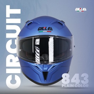 GILLE 843 CIRCUIT Plain Color Motorcycle Helmet Full Face Dual Visor ...