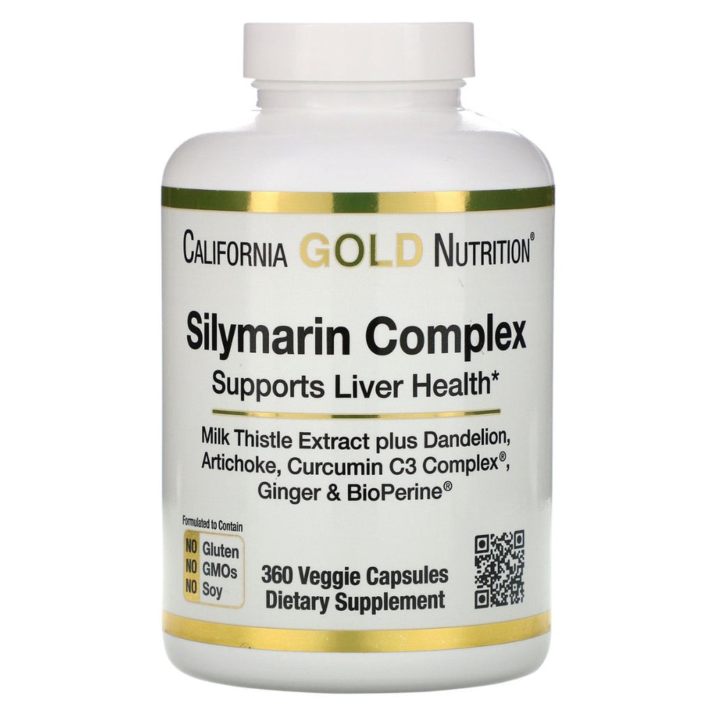 California Gold Silymarin Complex 300mg Milk Thistle (360 veg caps ...