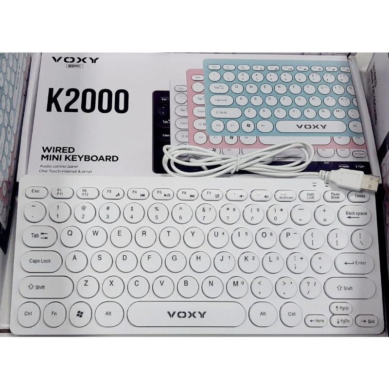 Voxy K2000 Mini Keyboard USB Wired Black White Tosca Usb Keyboard ...