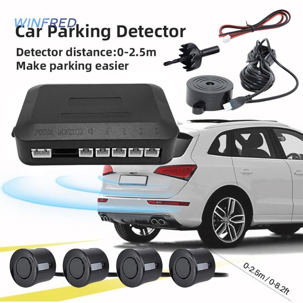 4 Sensors Buzzer 12V Car Reverse Backup Rear Radar System Sound Alarm ...