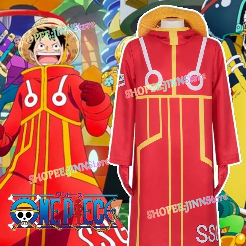- JINN - Egghead Island Luffy Cosplay Costume Anime Monkey D Luffy Robe ...