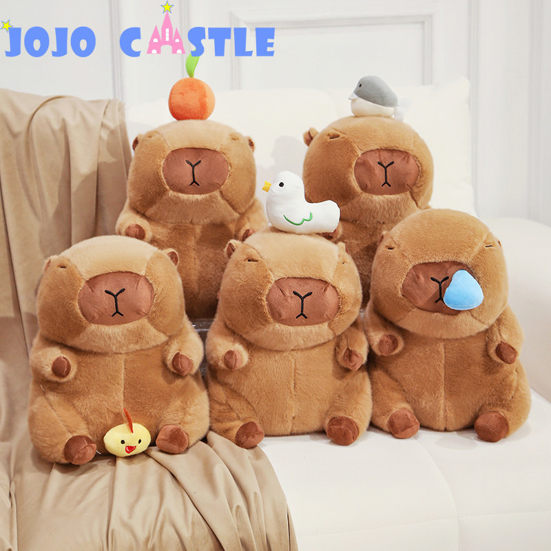 JOJO CASTLE 25/35/45cm Sitting Brown Capybara Doll Plush Toy Stuffed ...