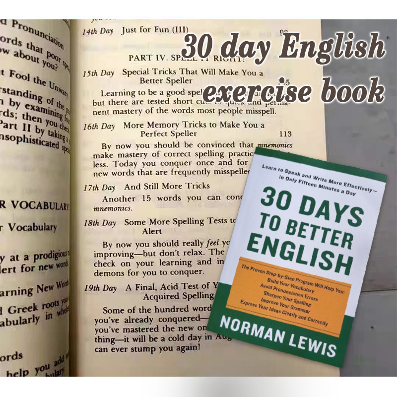 30 Days to Better English by Norman Lewis Pocket Size | Shopee Philippines