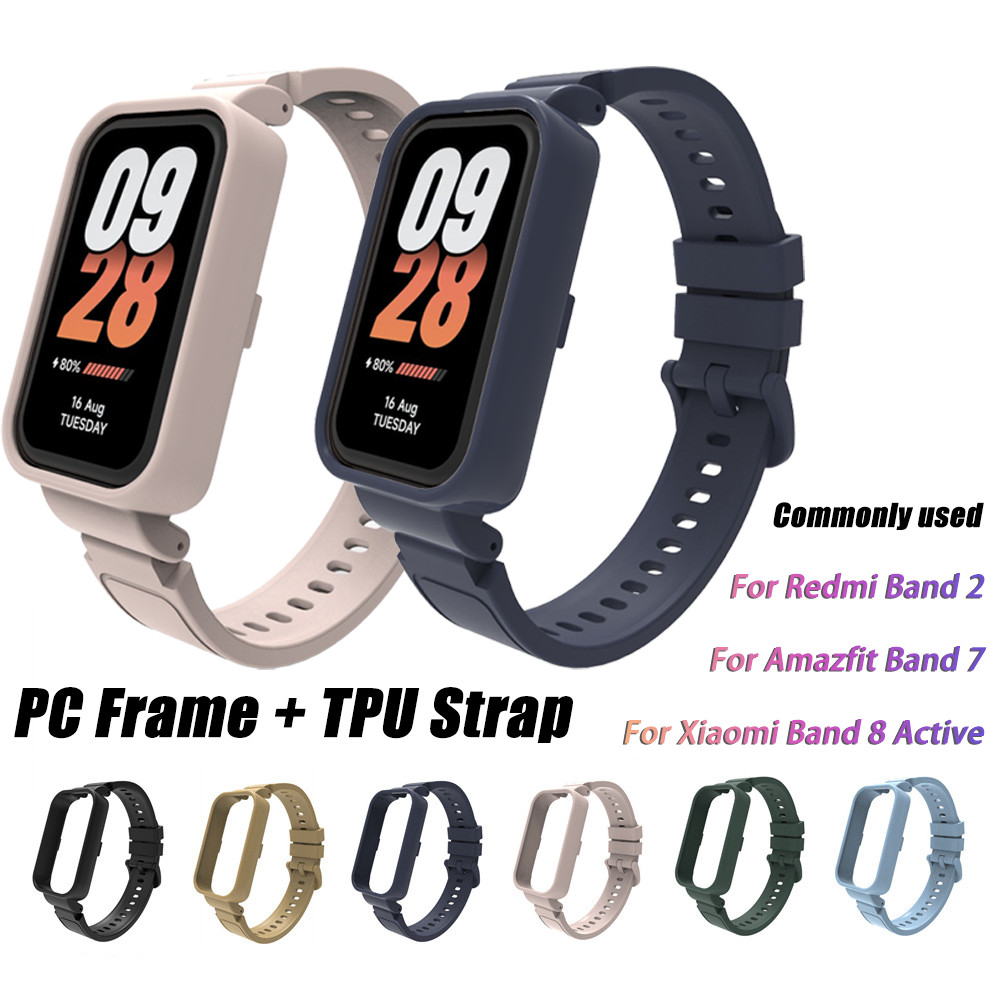 Silicone Case+Strap for Xiaomi Redmi Band 2 Band2 Smart Watch Replacement Bracelect Wristband ...
