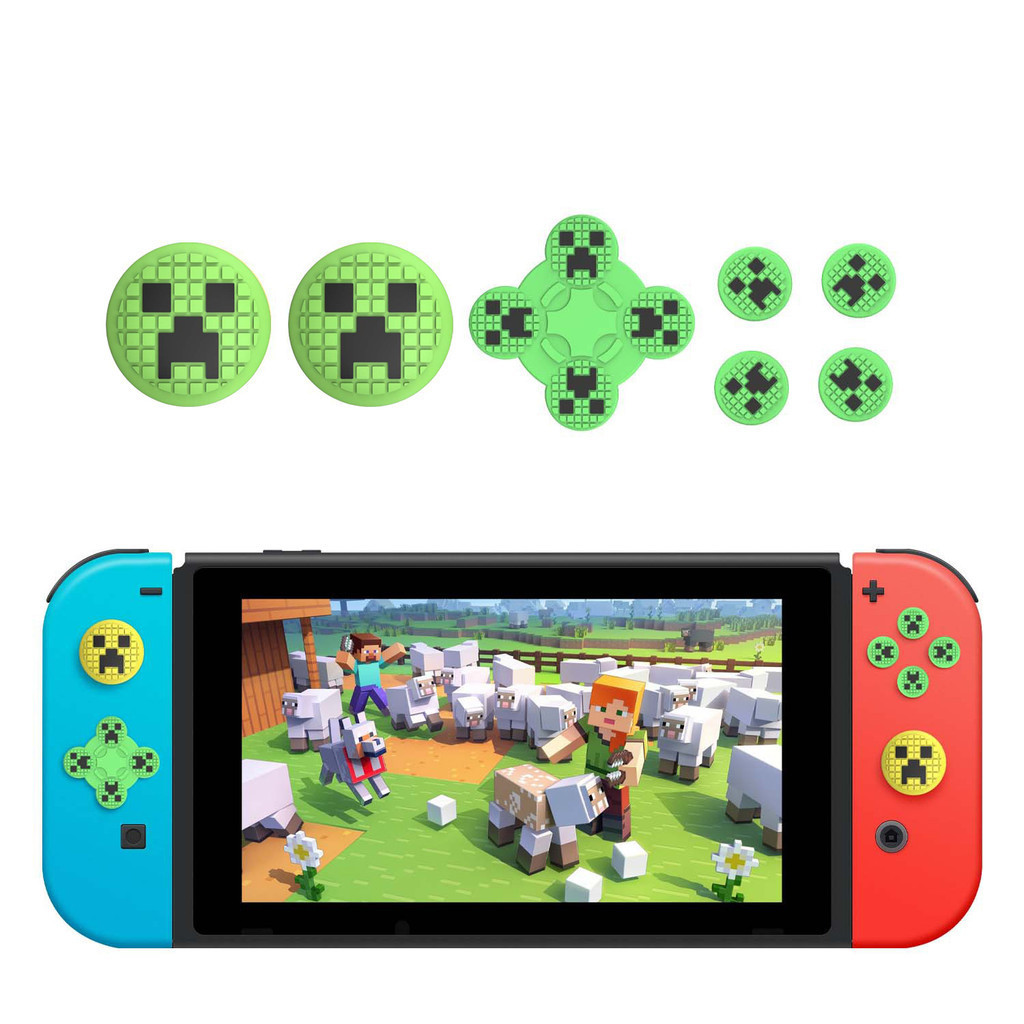 Minecraft MC Cute Non-slip Silicone Soft D-pad Cross Button ABXY Key ...