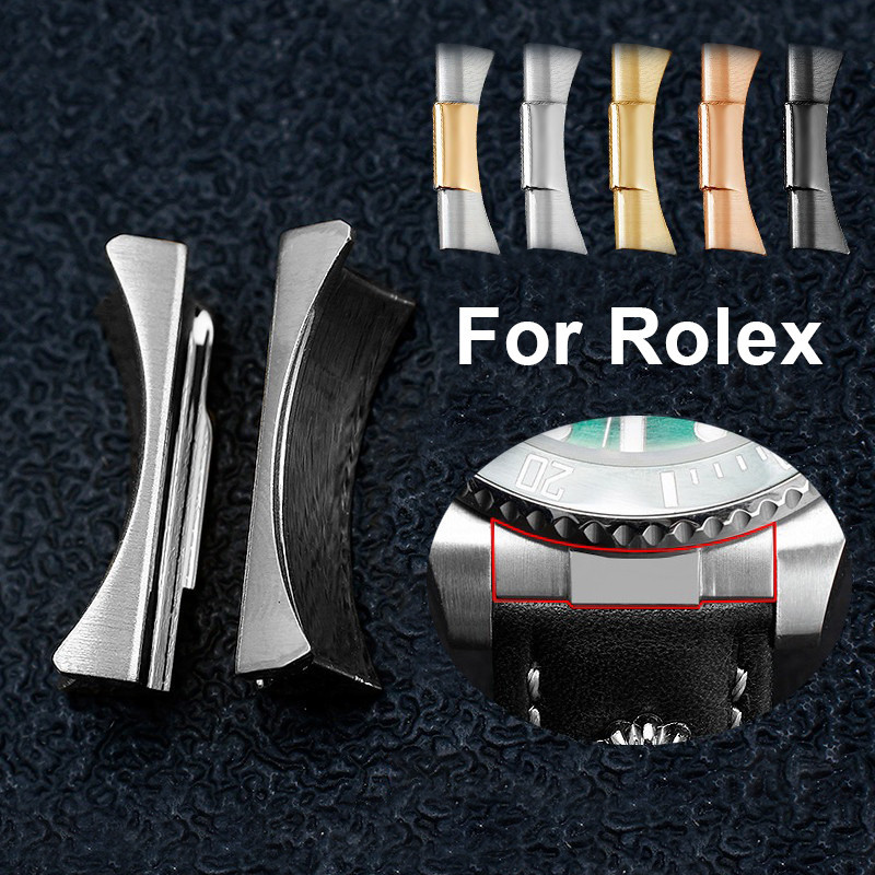 20mm Stainless Steel Curved End Watch Link for Rolex Band Rubber ...